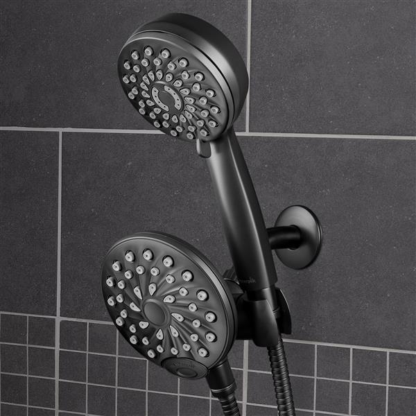 Shower Head With Hose Waterpik Dual PowerPulse Shower Head - 6 Spray ...